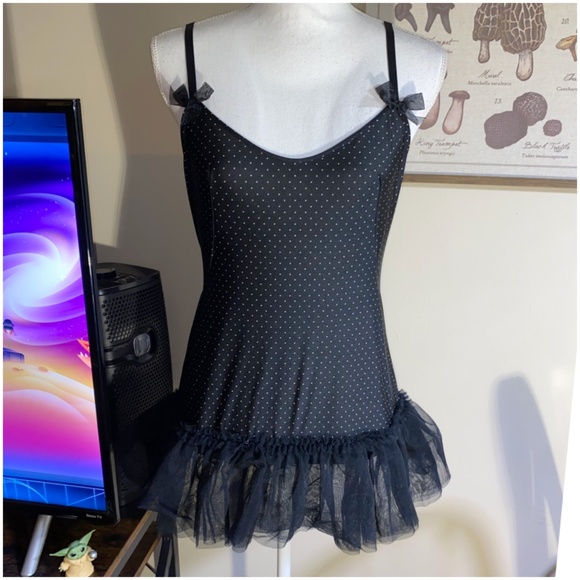 Victoria's Secret | Intimates & Sleepwear | Vs Dotted Nighty Wpuffy ...